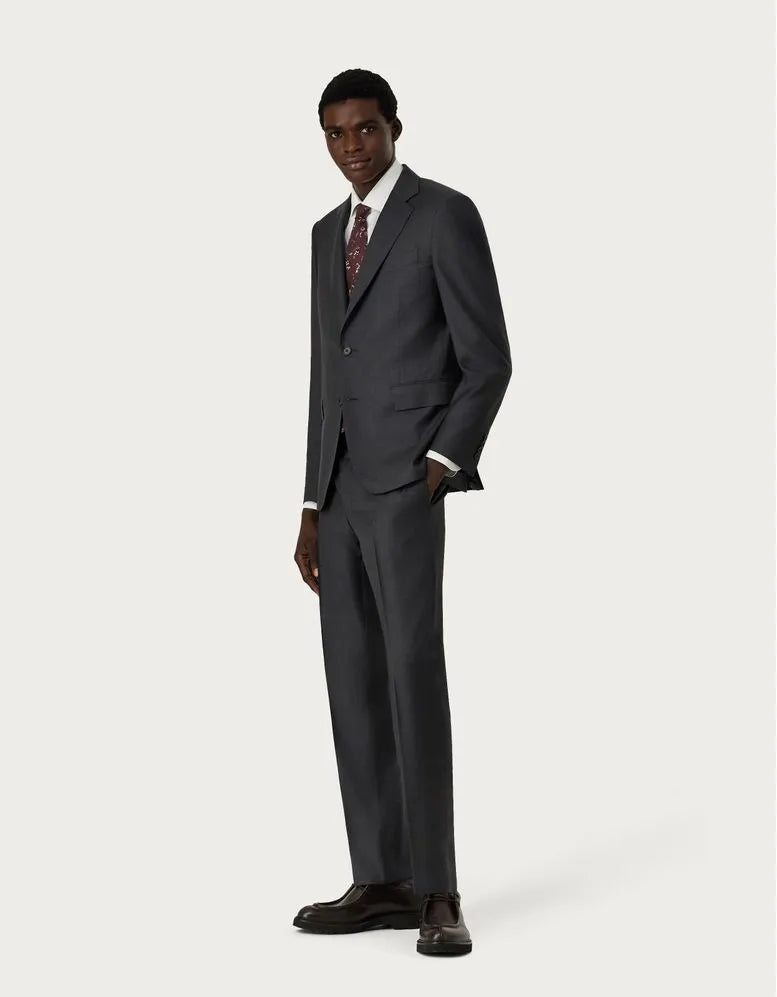 Charcoal grey pure wool suit – BoUvy